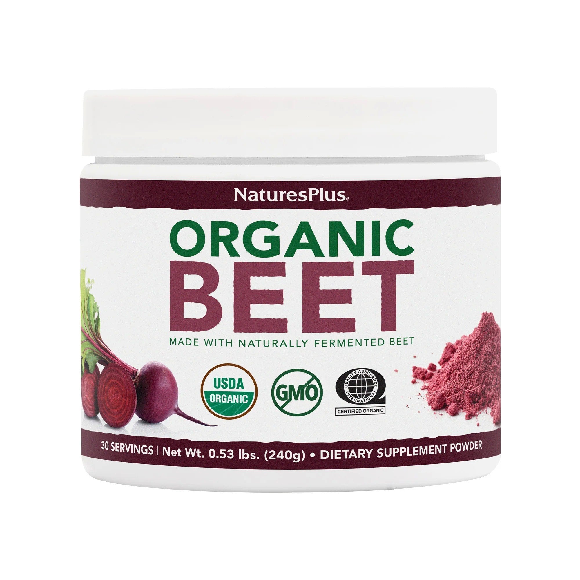 Nature's Plus Organic-Beet Powder-30 Servings 0.53 lbs. (240 g) Powder ...