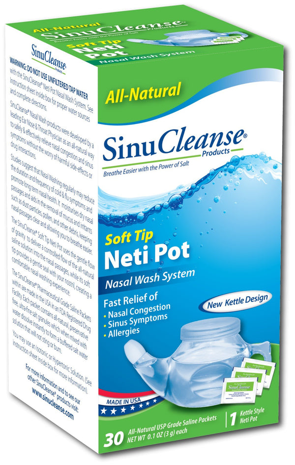 Sinucleanse Sinucleanse Neti Pot Nasal Wash System-1 Kit 31 Piece ...